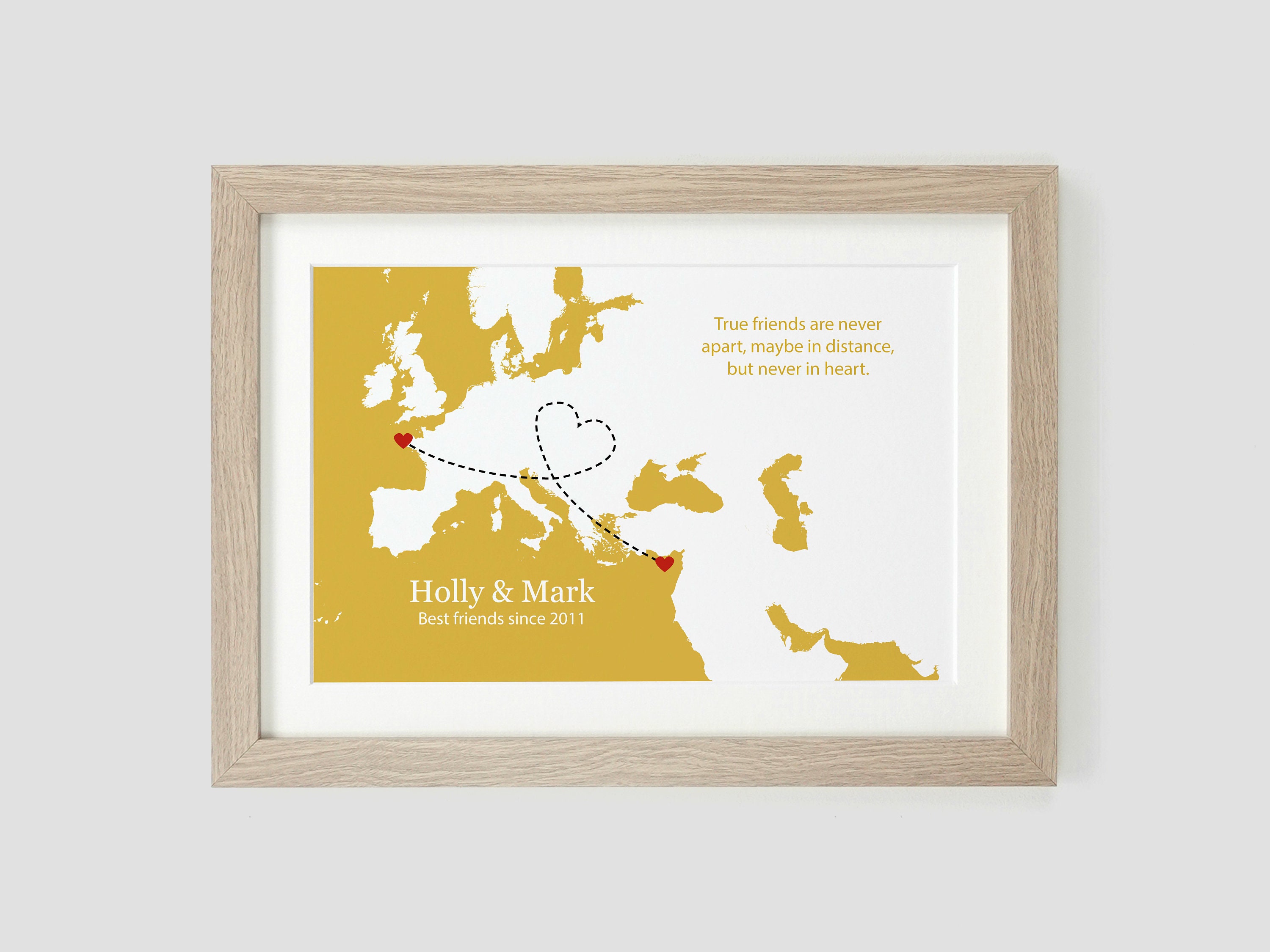 Friend Leaving Present Personalised Moving Away Poster - Etsy