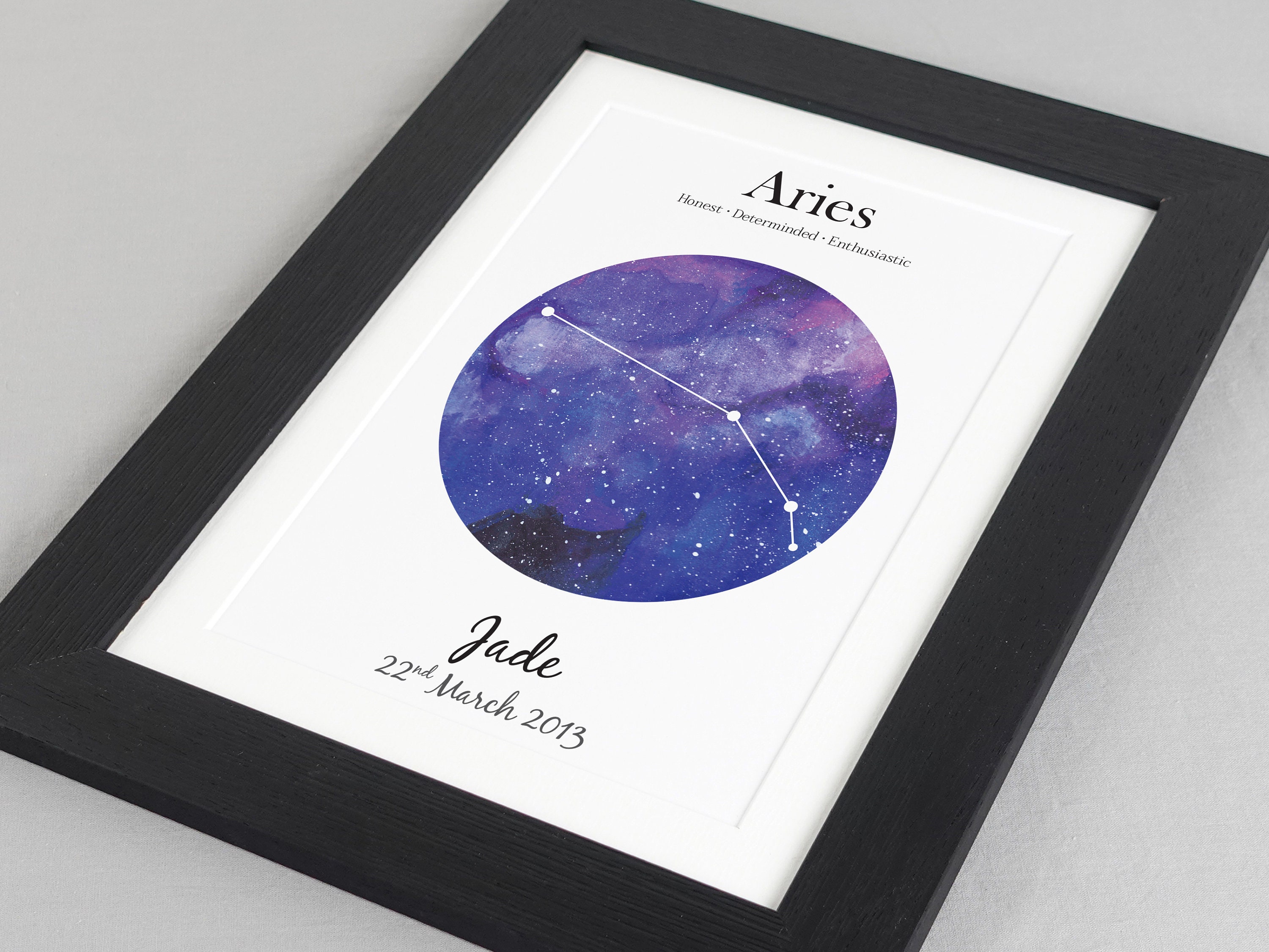 Personalised Zodiac Constellation Gift Star Sign Astrology | Etsy