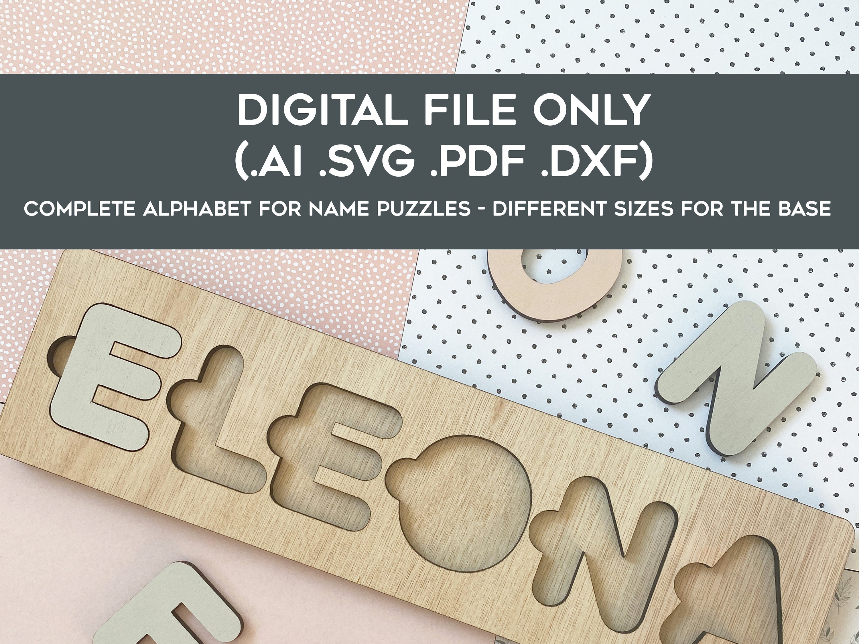 Name Puzzle SVG Cut File - Complete Alphabet - Perfect for Glowforge - Etsy