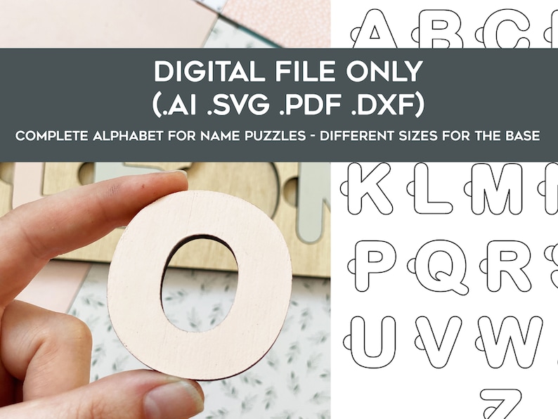 Name Puzzle SVG Cut File - Complete Alphabet - Perfect for Glowforge - Etsy