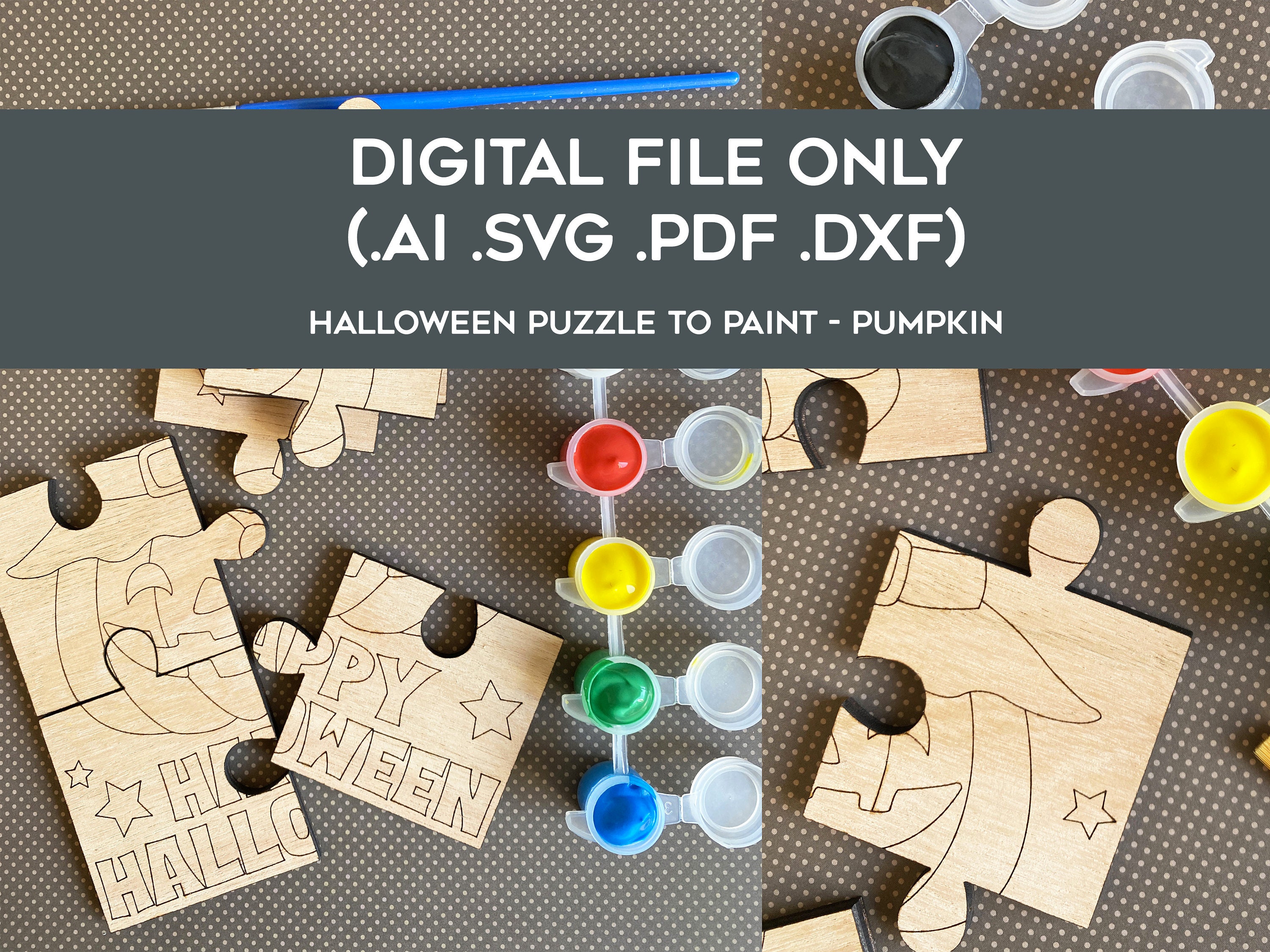 Pumpkin Puzze to Paint SVG Cut File - Pumpkin Puzzle, for Custom Name ...