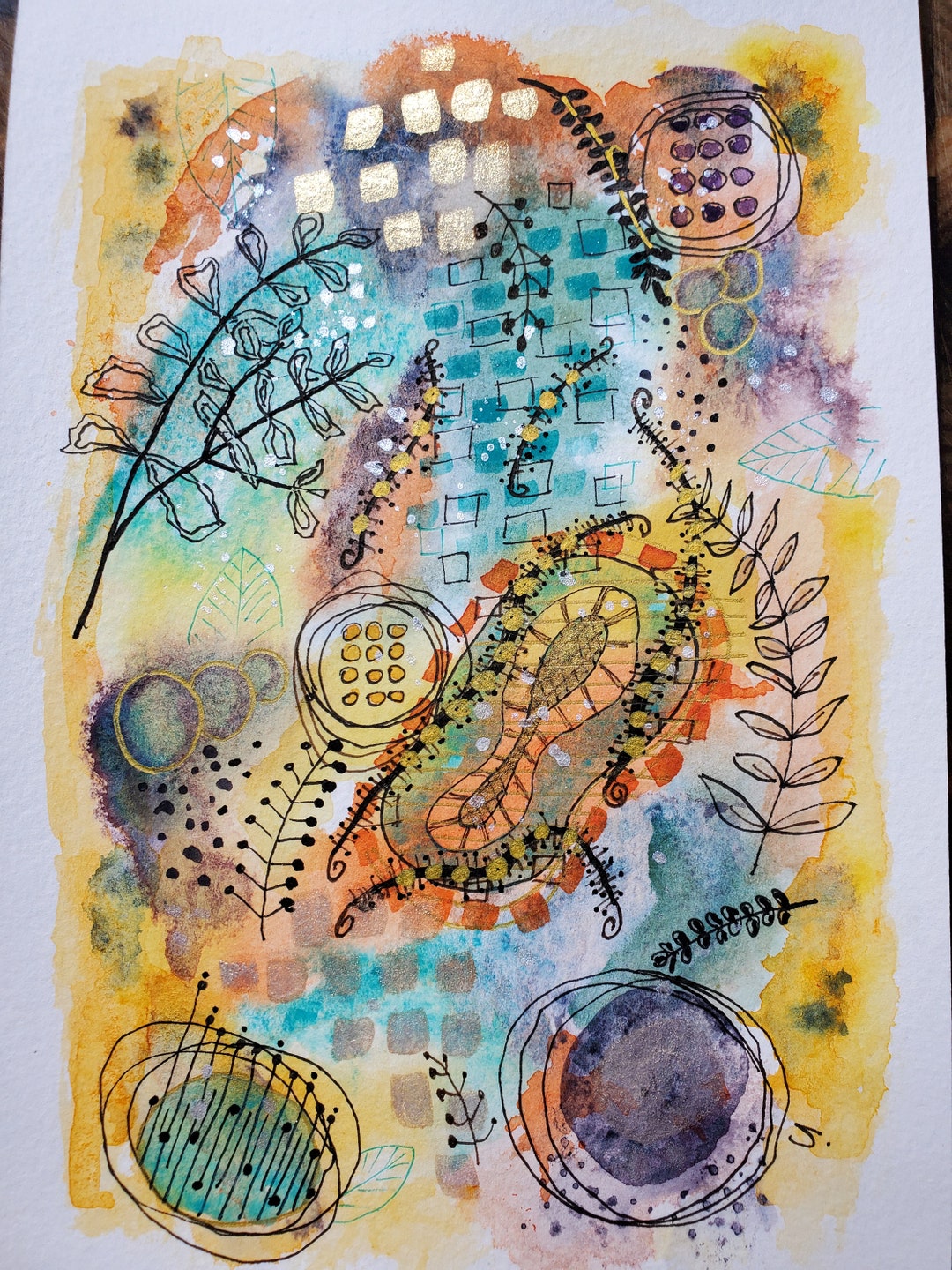 Original Watercolour Art, Small Watercolour Painting, Floral Painting ...