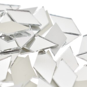 1'' X 1/2'' Diamond Shape Glass Mirror Mosaic Tiles for Home Decoration ...