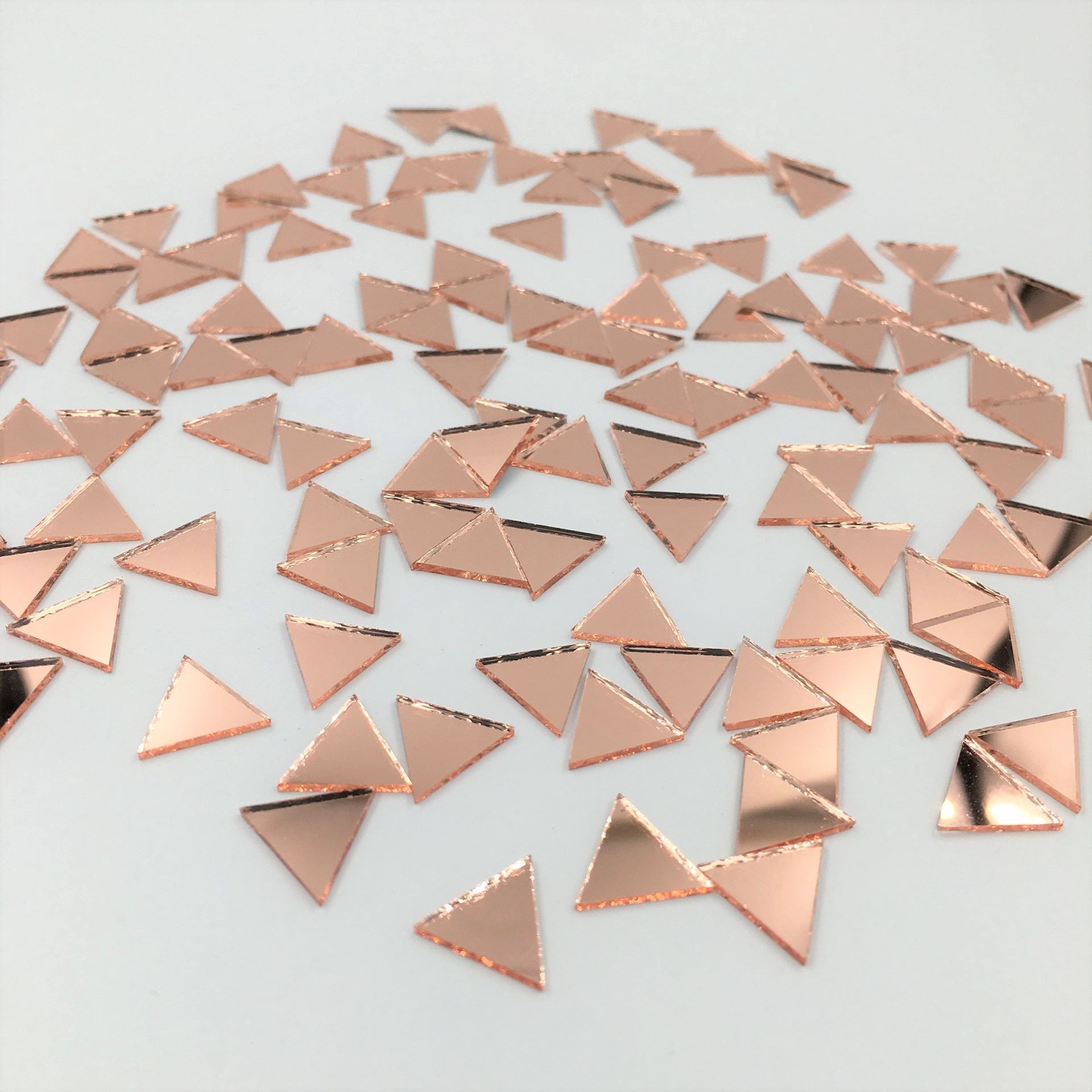 15 Mm Triangular Shape Mirror Mosaic Tiles Rose Gold Craft Mirror 120 ...