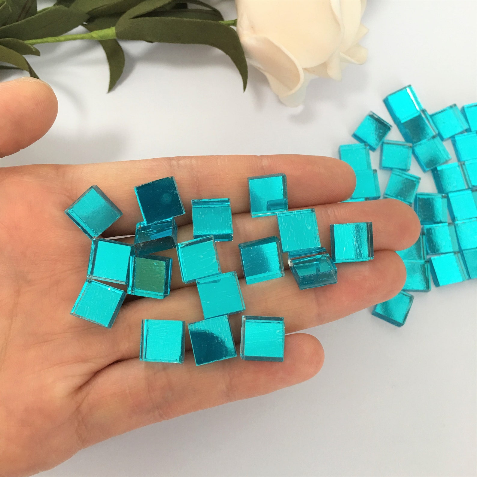 3/8 Inch Small Glass Square Craft Mirrors Bulk 100 Pieces - Etsy