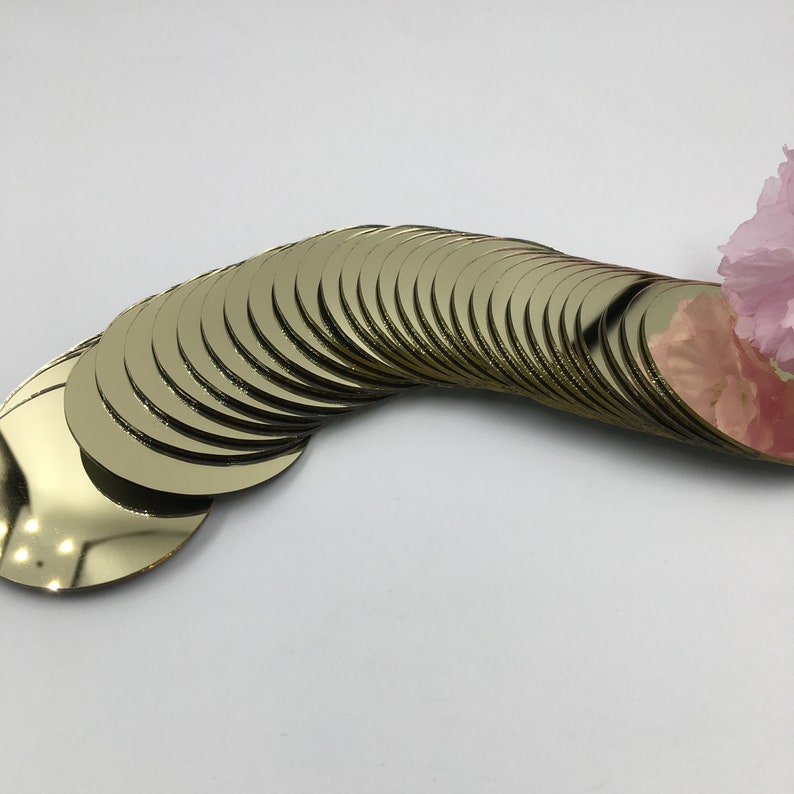 Round Mirror Tiles Silver Gold Craft Mirrors Bulk 20 Pieces - Etsy