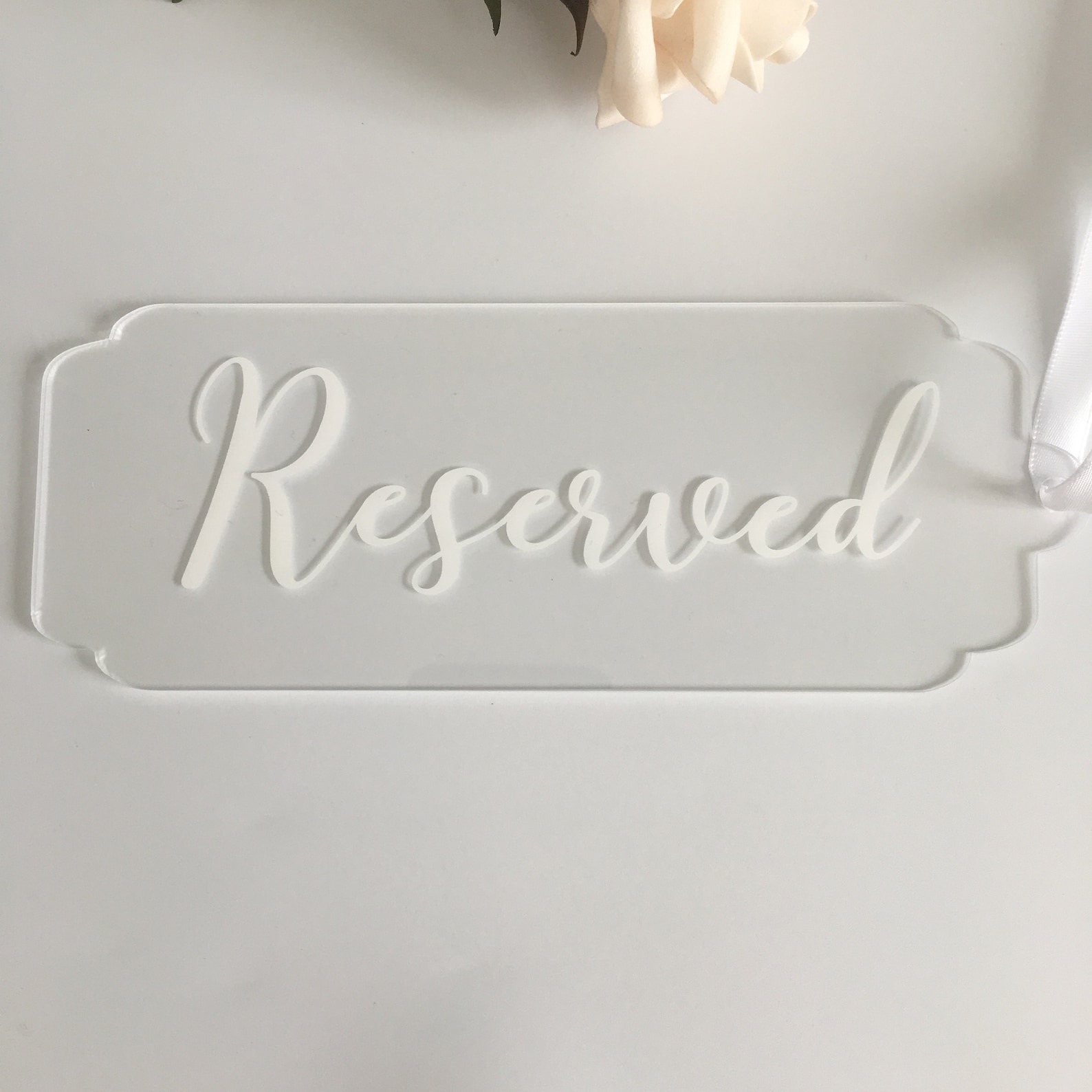 Set of 2 Wedding Reserved Sign Acrylic Reserved Chair Sign - Etsy