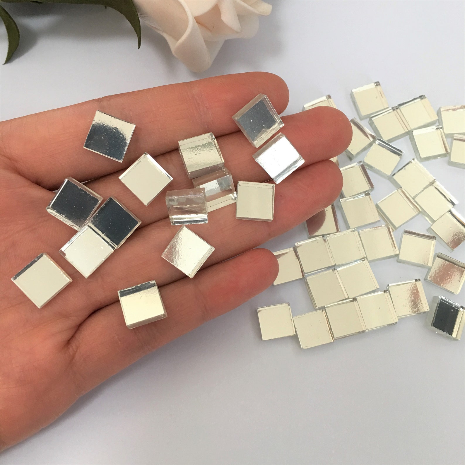 3/8 Inch Small Glass Square Craft Mirrors Bulk 100 Pieces | Etsy