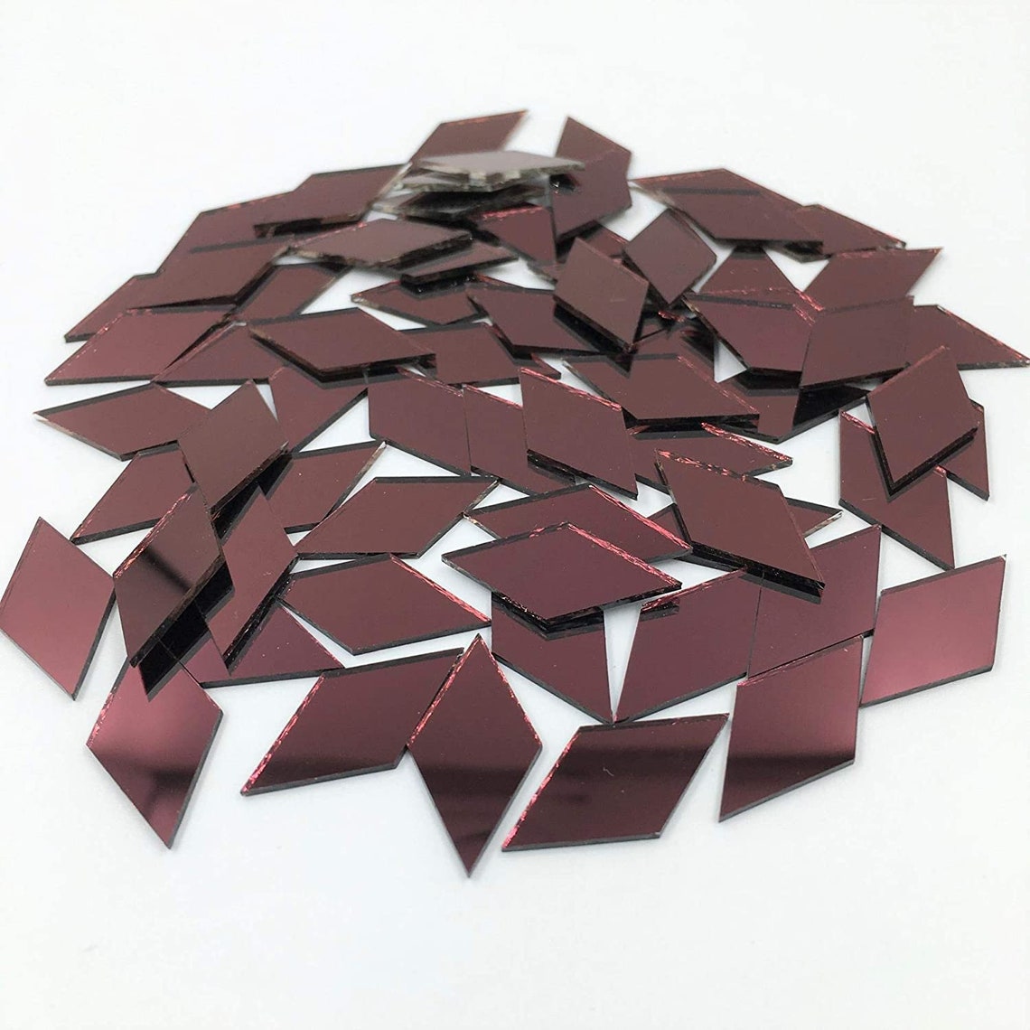 200pcs 1 X 1/2 Diamond Shape Mirror Mosaic Tiles - Etsy