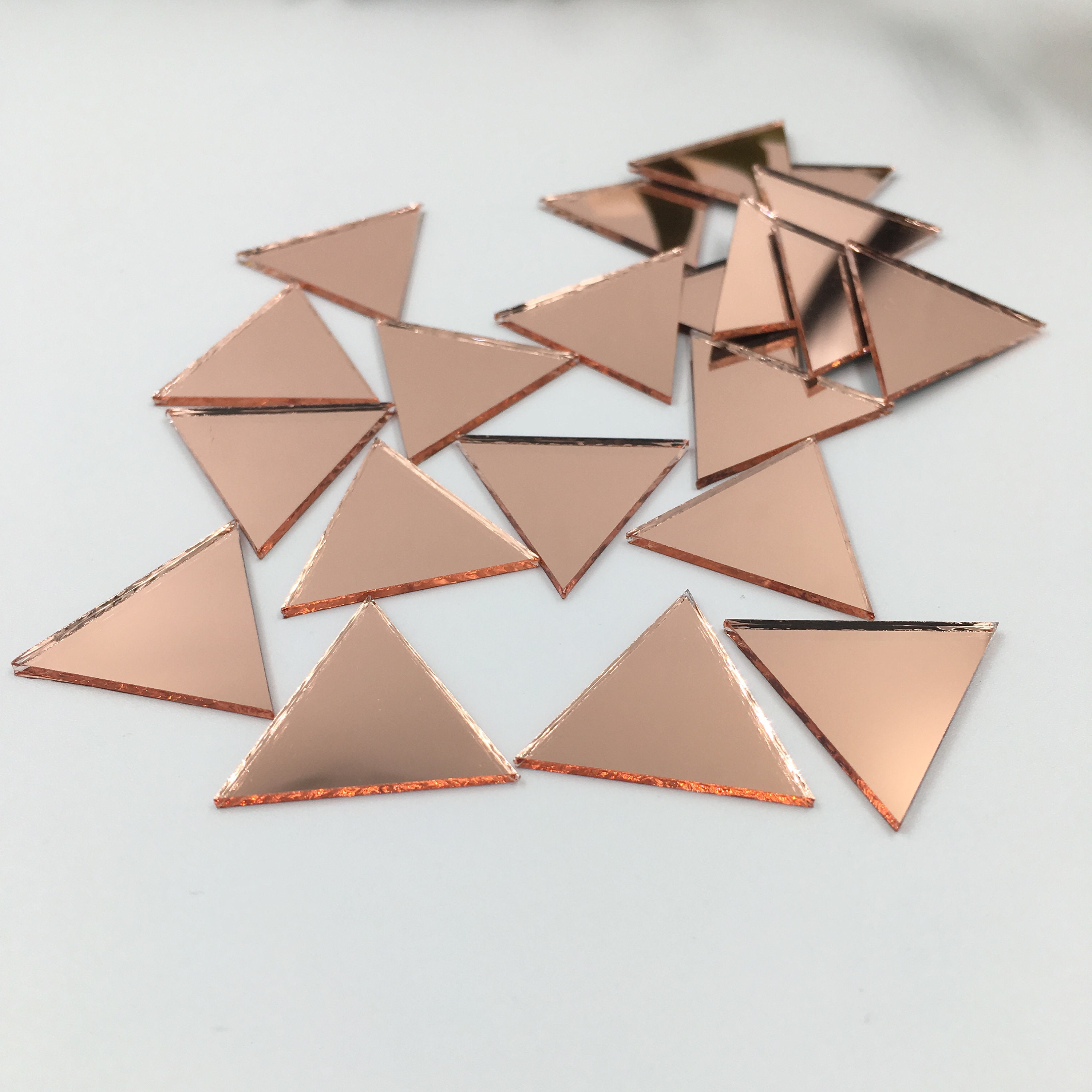 1 Triangle Shape Mirror Mosaic Tiles Rose Gold Colored - Etsy UK