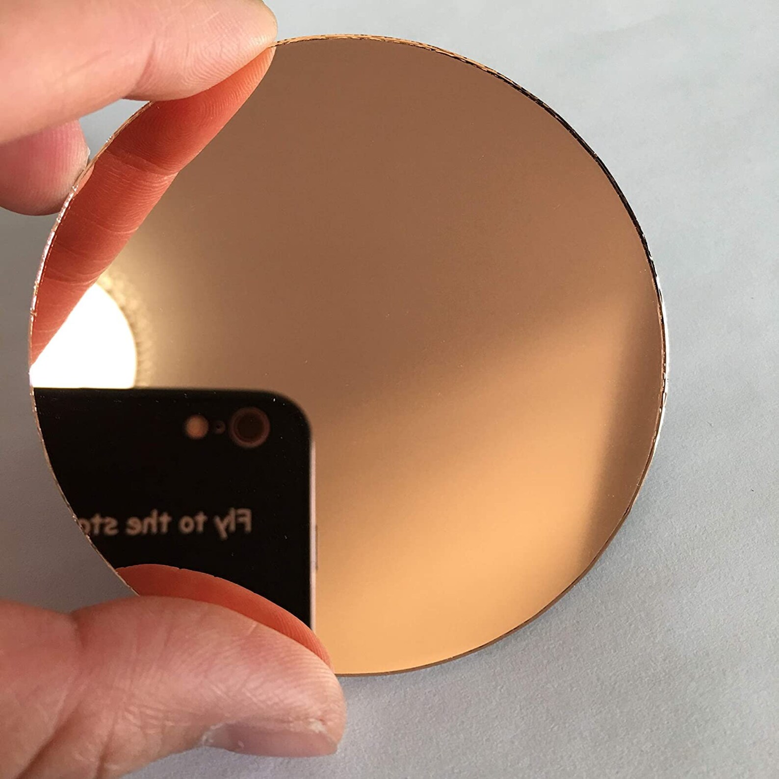Round Mirror Tiles Rose Gold Coated Craft Mirrors 20 Pieces for ...