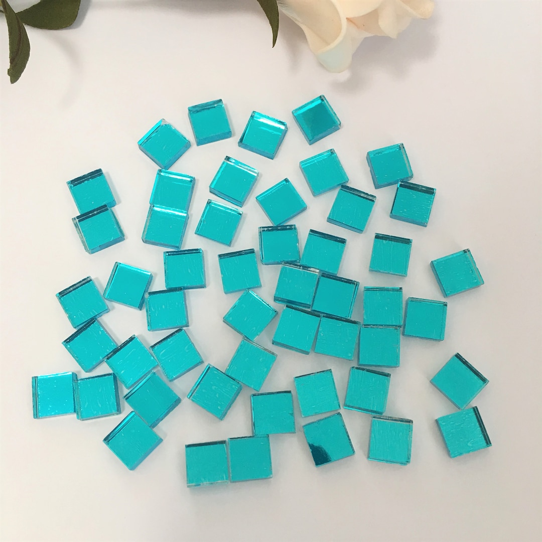 3/8 Inch Small Glass Square Craft Mirrors Bulk 100 Pieces Mosaic Tiles ...