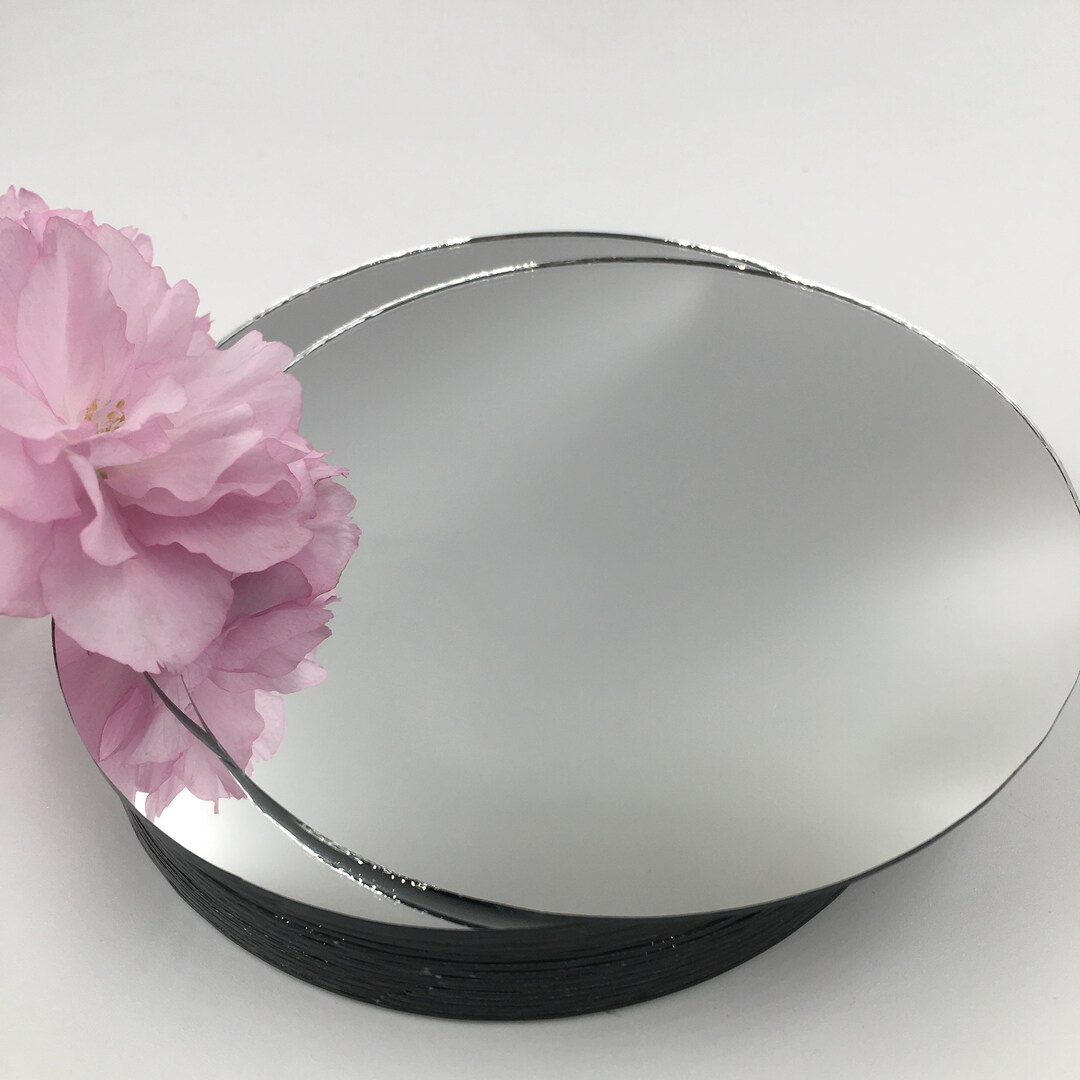 Round Mirror Tiles Silver Gold Craft Mirrors Bulk 20 Pieces for ...