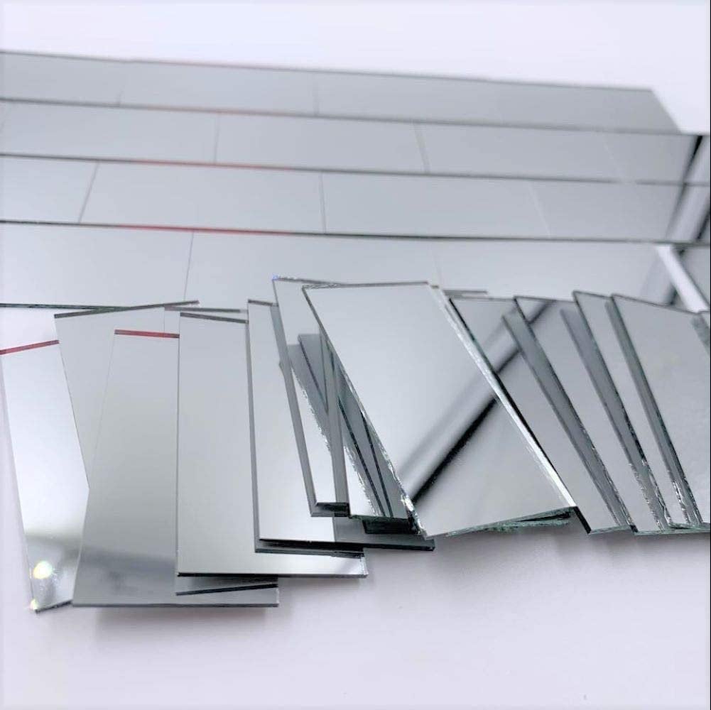 Glass Mosaic Rectangles Brick-shaped Mirror Mosaic Tiles pack - Etsy