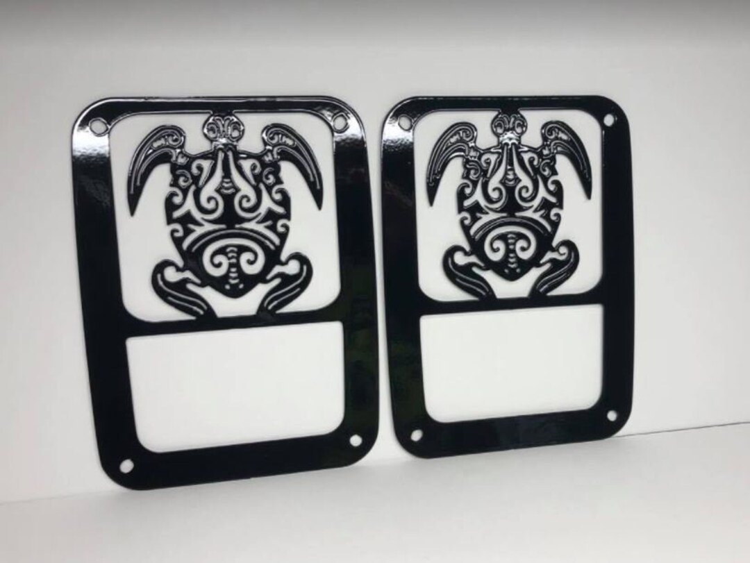 Sea Turtle Tribal Tail Light Guards for Jeep Wrangler JK & TJ; Jl ...