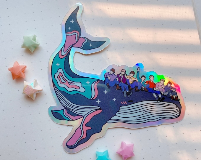 BTS Whalien 52 Holographic Sticker | BTS Sticker | Bangtan Sticker - Etsy