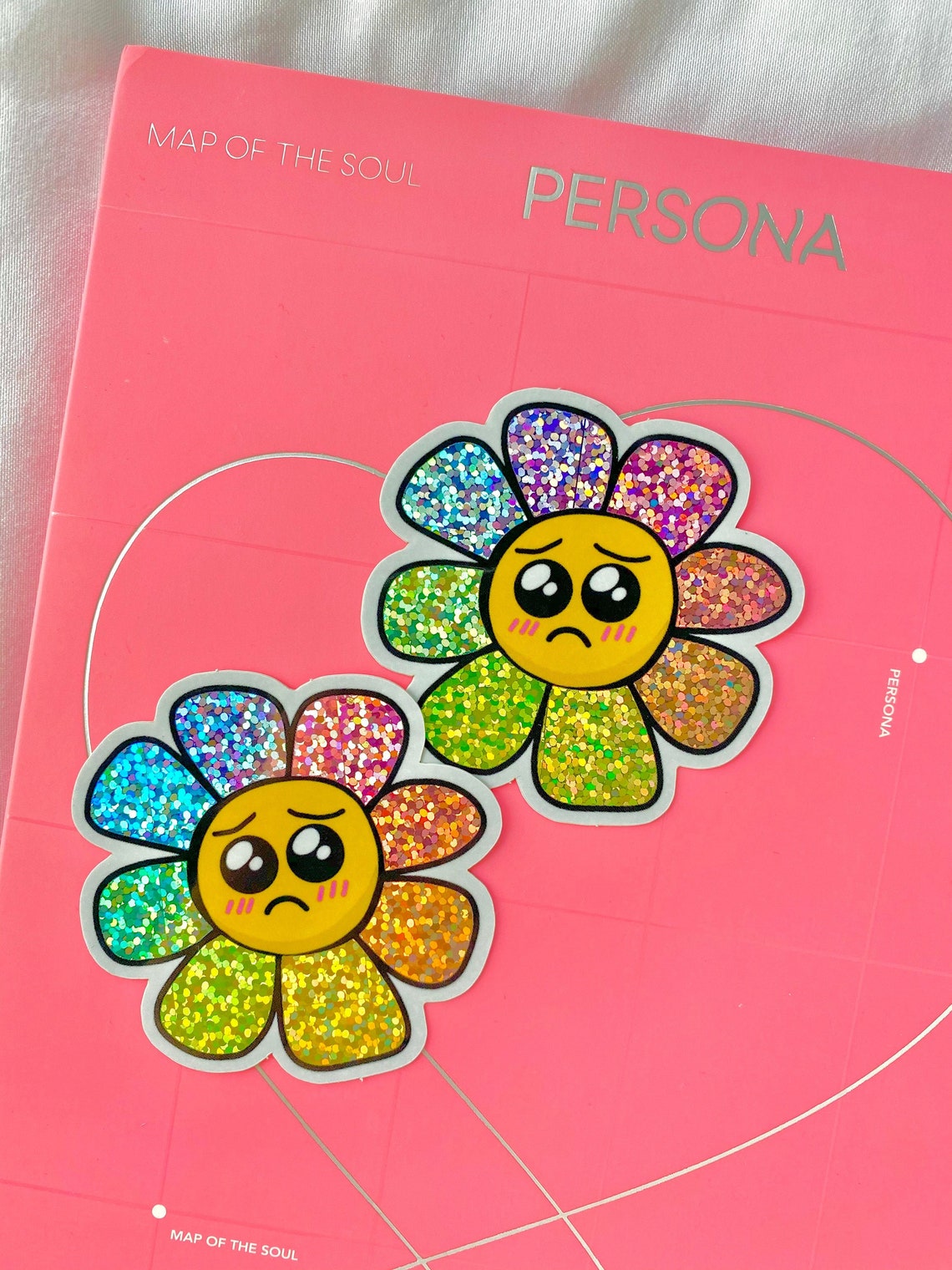 Hobicore Flower Glitter Sticker J-hope Sticker BTS Sticker - Etsy