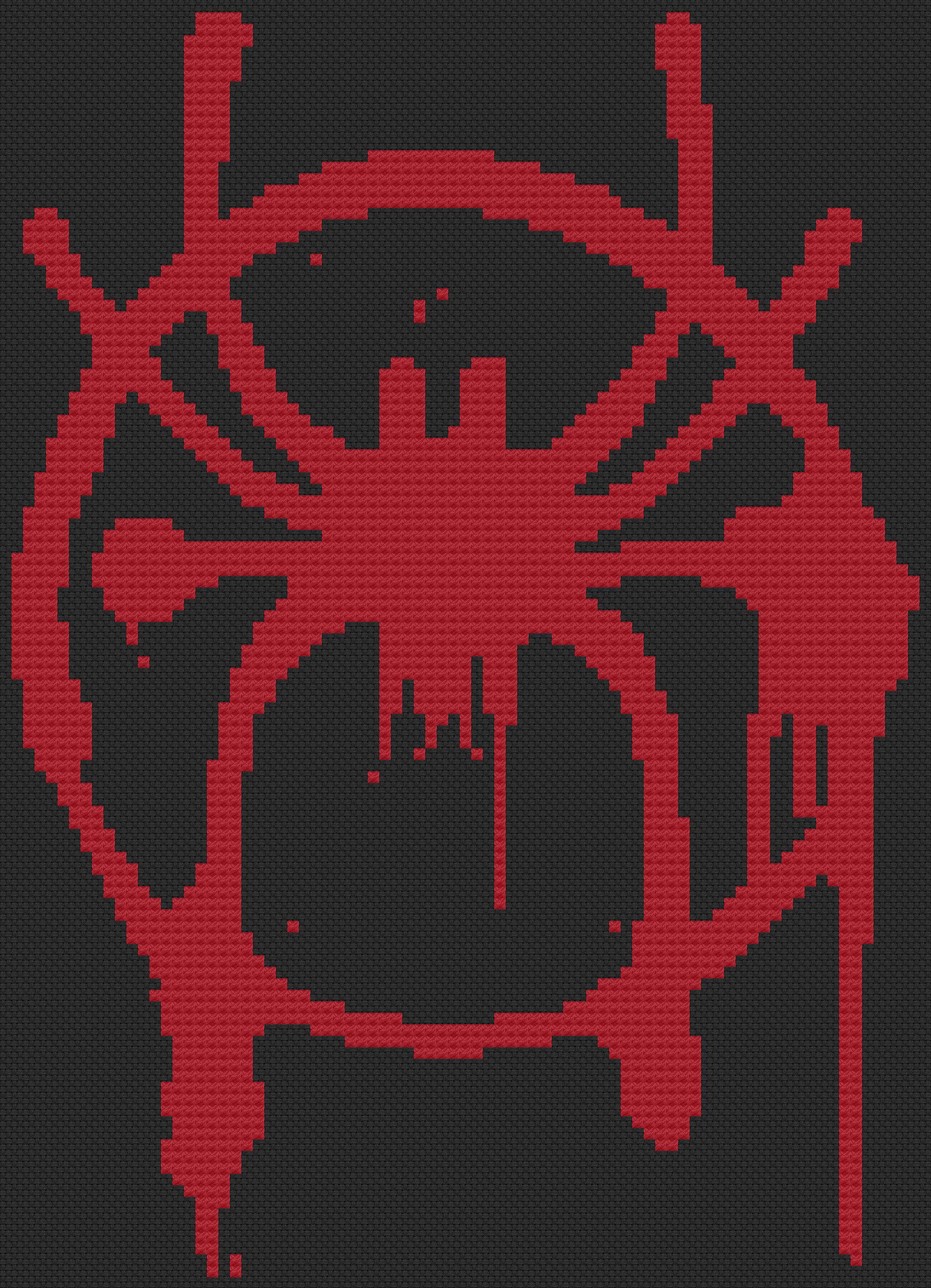 Miles Morales Spider-man Spider-verse Symbol Cross Stitch - Etsy Canada