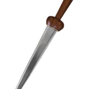 Bollock Dagger With Dark Brown Leather Sheath Medieval Kidney - Etsy UK