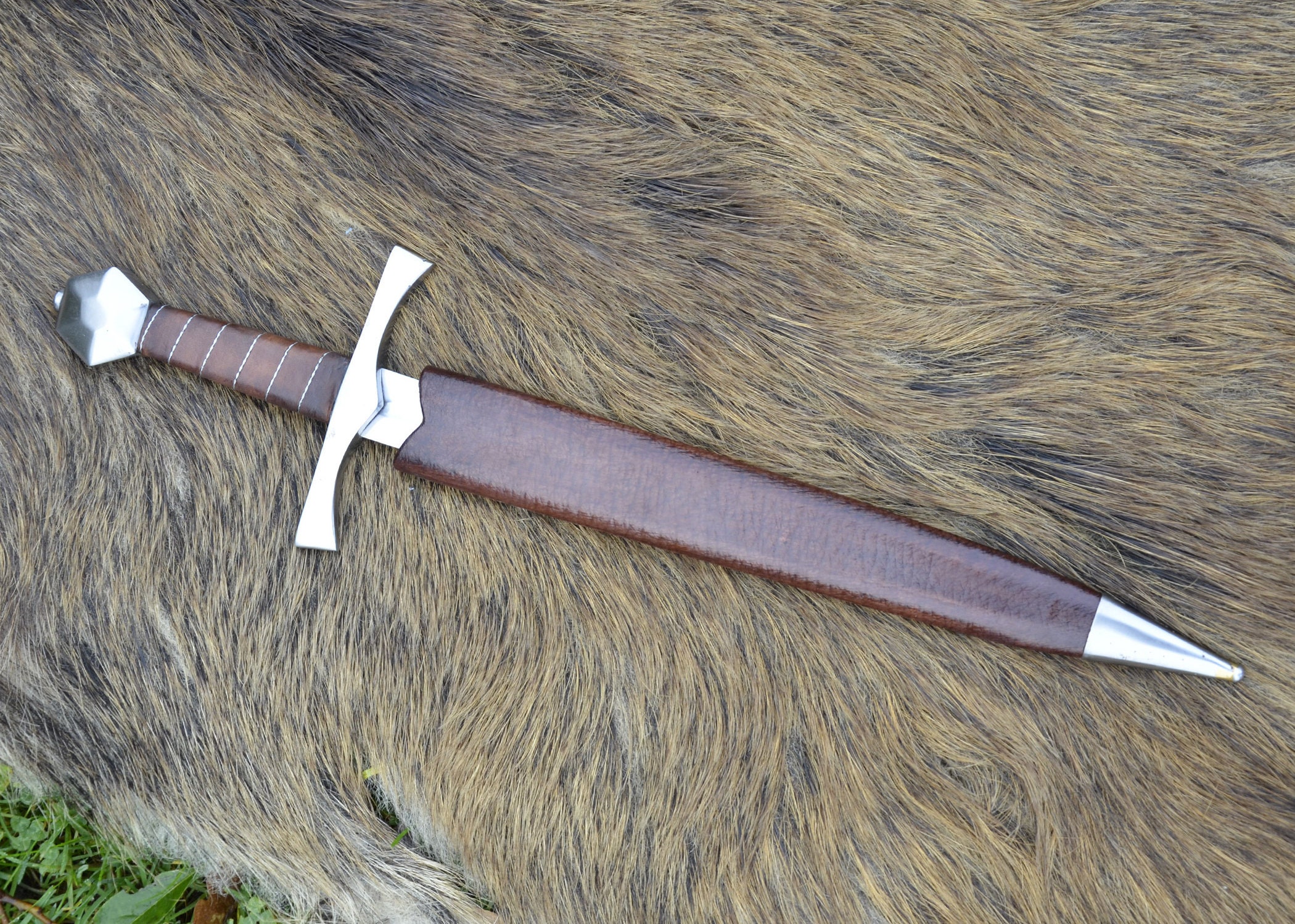 Medieval Dagger With Leather Scabbard - Etsy UK