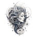Celestial Tattoo Design A | Digital Back Tattoo Designs, Set of 4, Svg ...