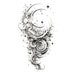 Celestial Tattoo Design B Digital Back Tattoo Designs, Set of 4, Svg ...