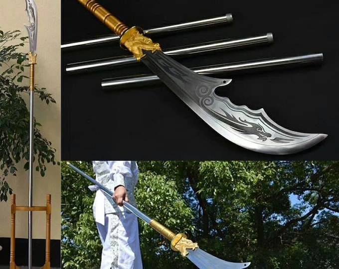 Emperor Chinese Guan Dao, Legendary Yanyuedao, Wooden Training Polearm ...