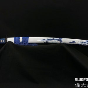 Wave Design Tsuba Japanese Sword Handmade Samurai Sword 1095 - Etsy