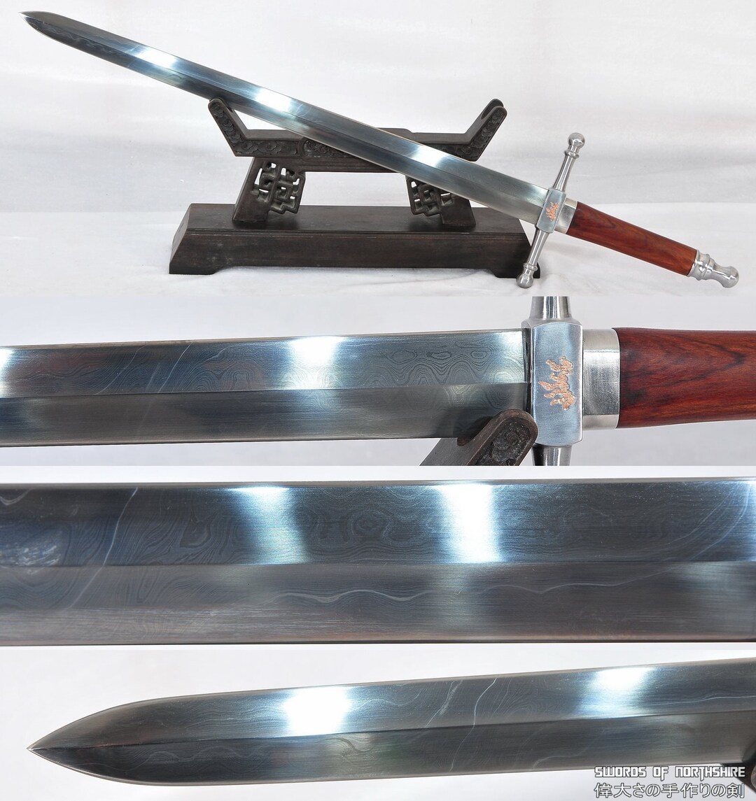 Hand Forged Folded Damascus Steel Medieval Claymore Feudal - Etsy