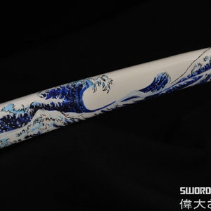 Wave Design Tsuba Japanese Sword Handmade Samurai Sword 1095 - Etsy