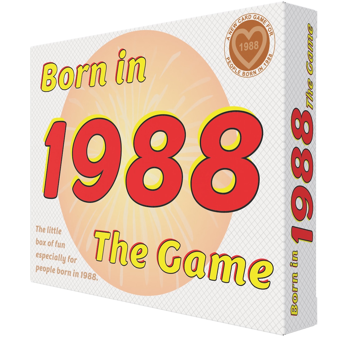 Born in 1988 - the Card Game of a Lifetime! My Hilarious New 1988 Gift ...