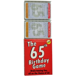 The 65th Birthday Card Game. A 65th Birthday Gift for Men or Women ...