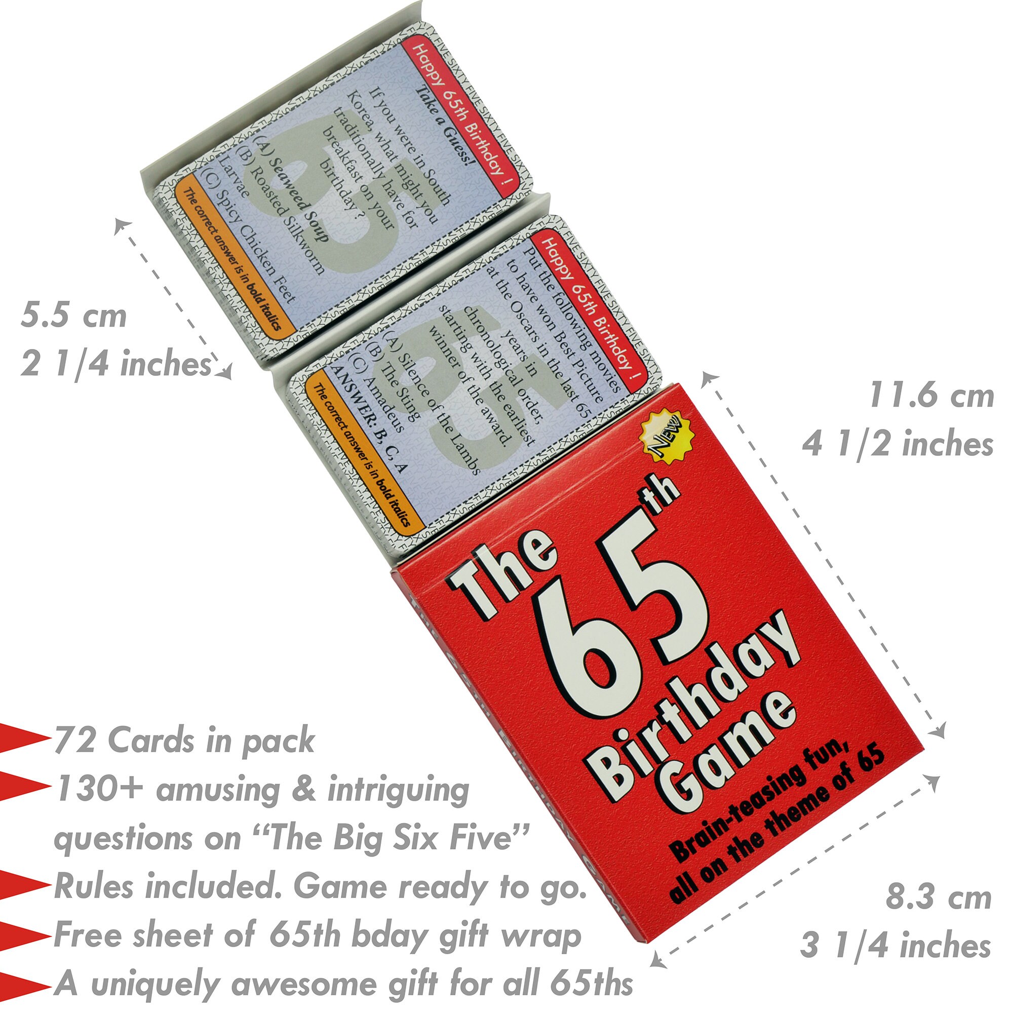 The 65th Birthday Card Game. A 65th Birthday Gift for Men or - Etsy UK