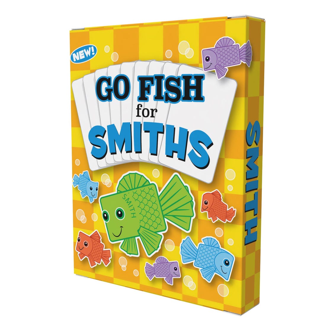 SMITH FAMILY Go Fish Personalized Card Game – Funny Family Gift ...