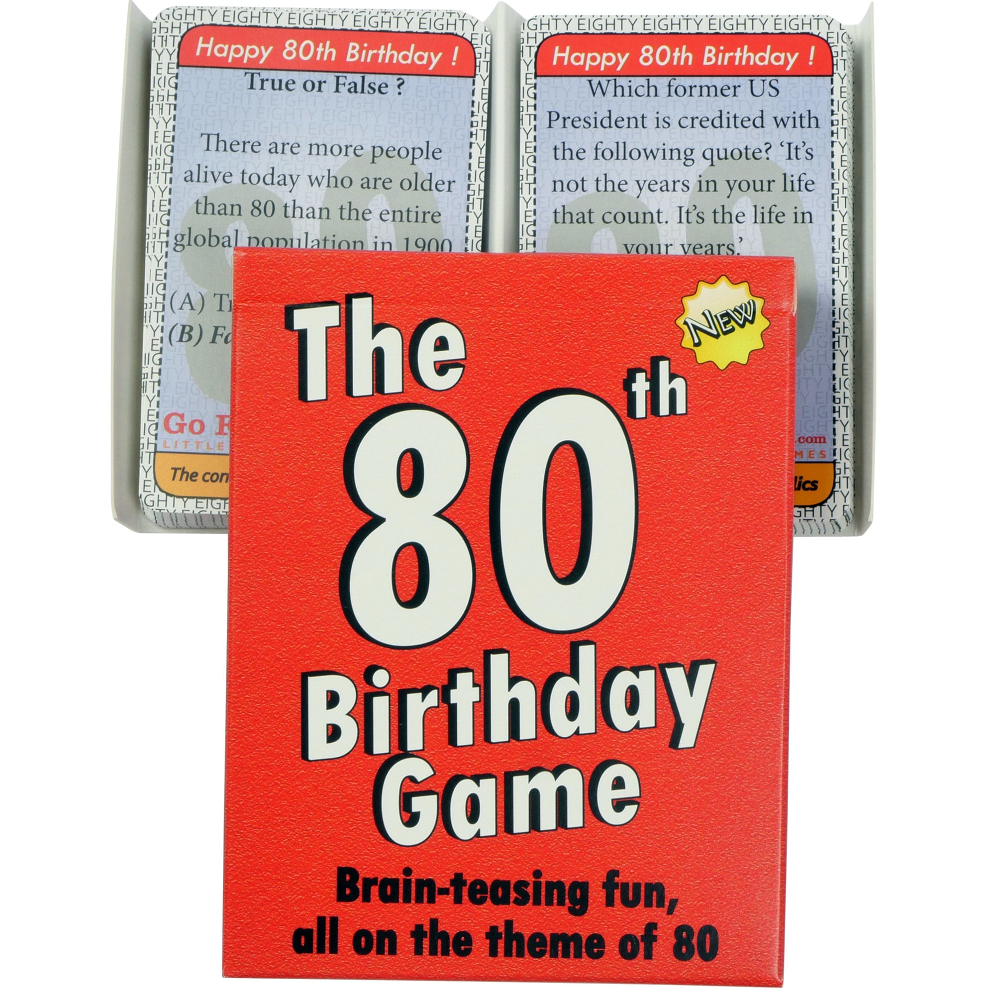 80th Birthday Card Game. New 80th Birthday Gift for Men or Women ...