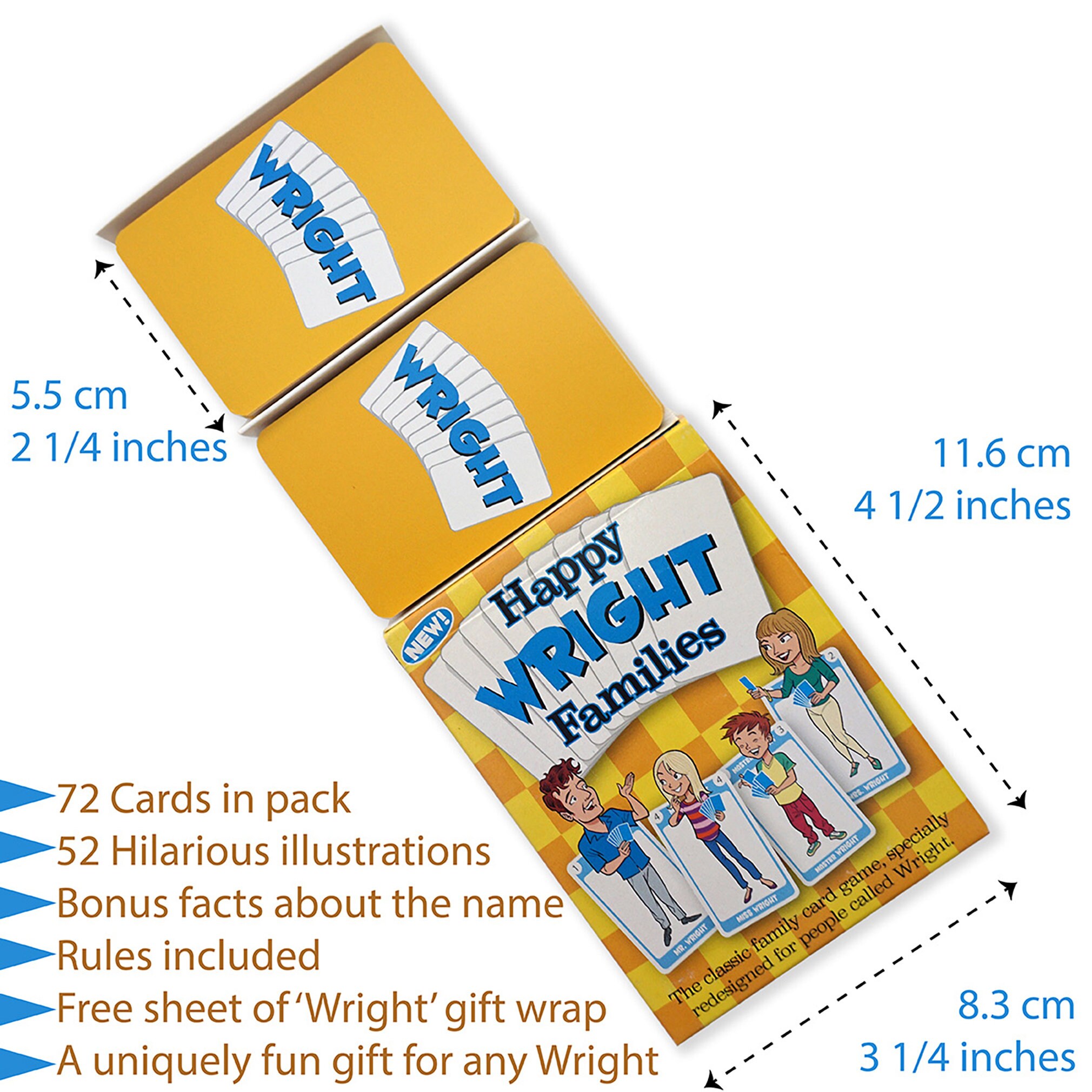 The Wright Family Game personalised family card game for the | Etsy