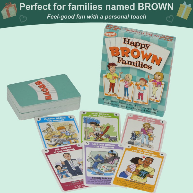 Happy Families Games. Special Edition for Families Named BROWN. Ideal ...