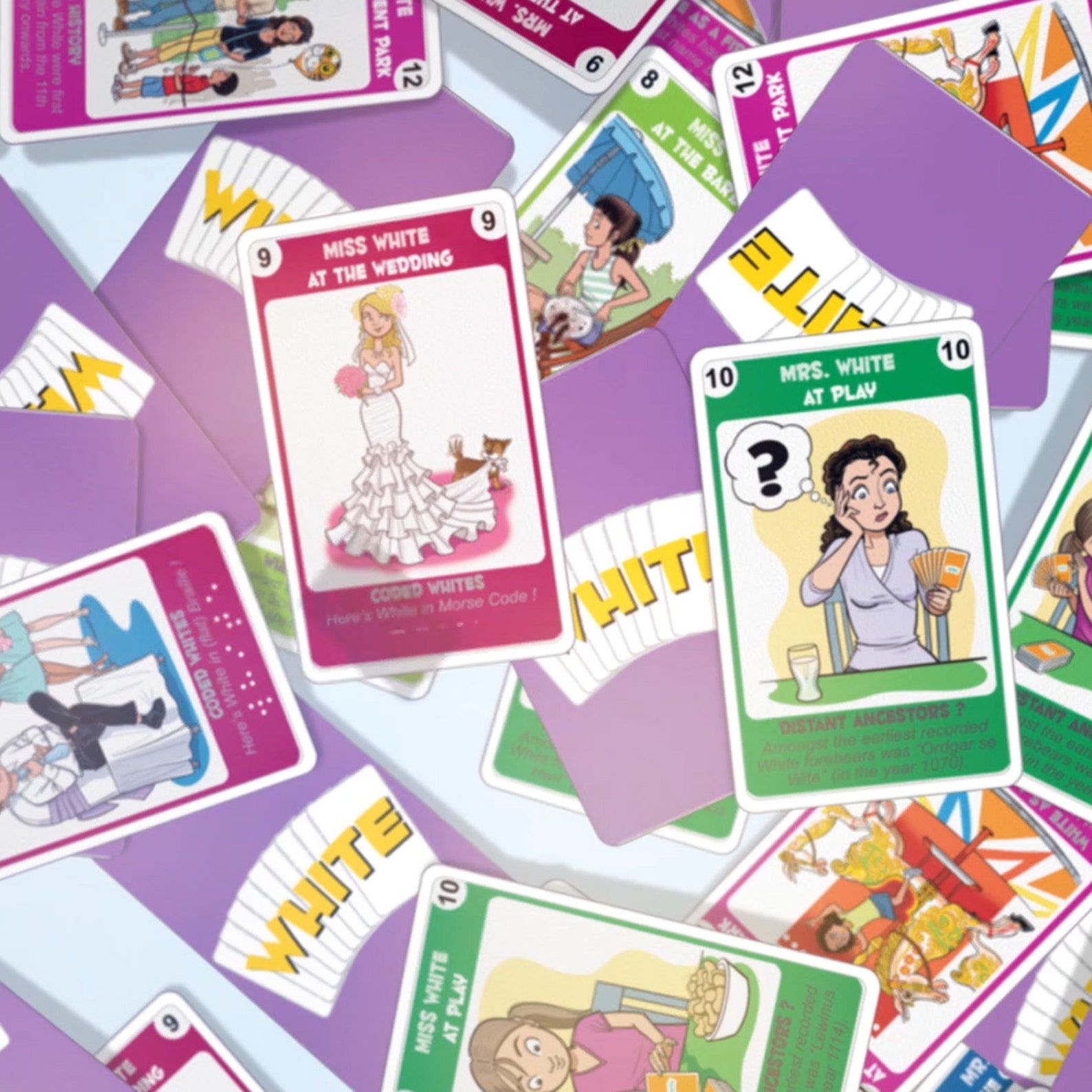 Personalized family card game for families named White. | Etsy