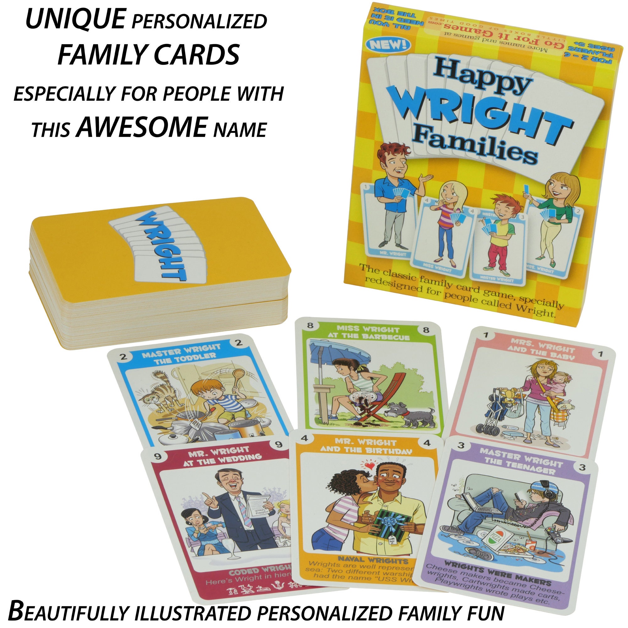The Wright Family Game Personalised Family Card Game for the - Etsy