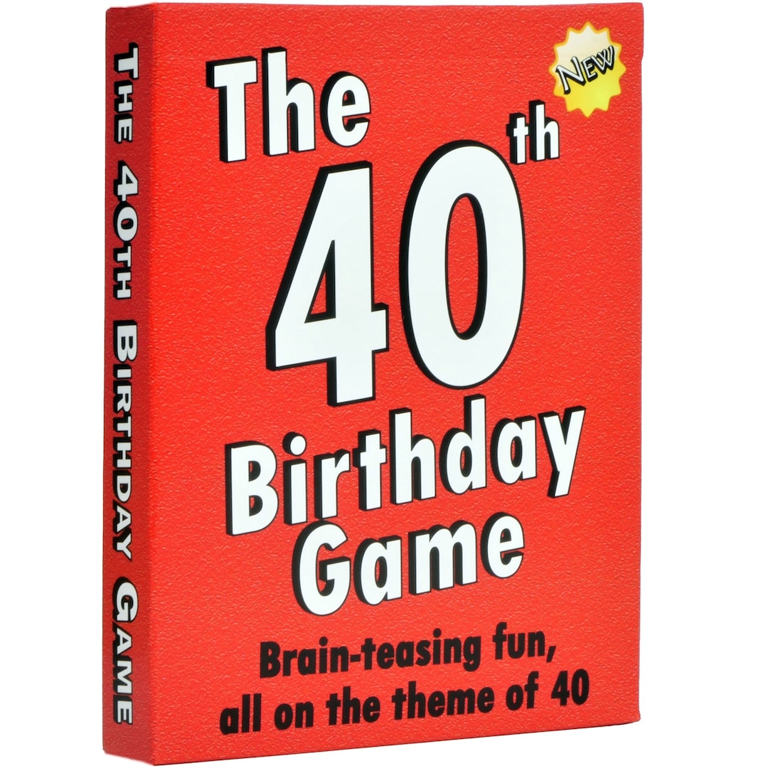 40th Birthday Gift for Men or for Women: 40th Birthday Card Game. A 40 ...