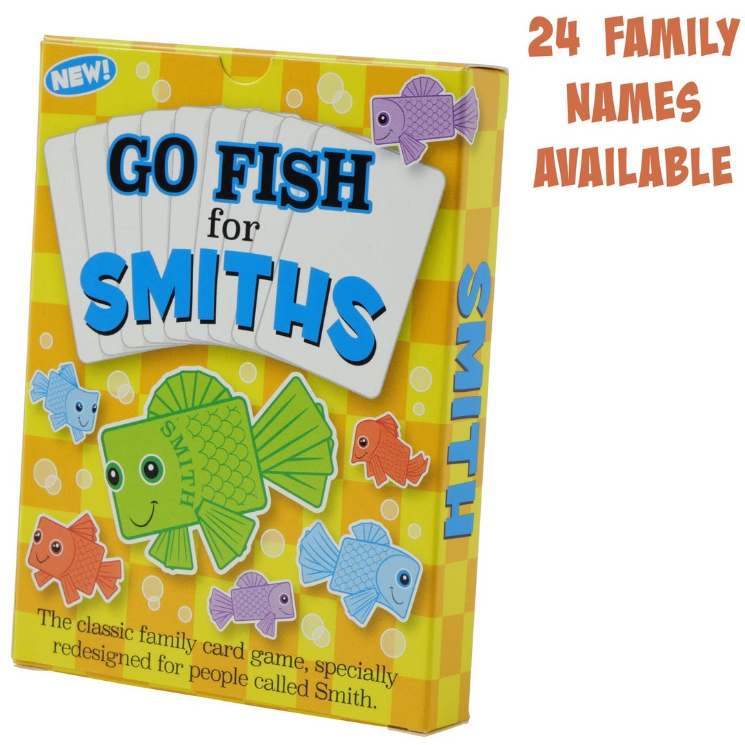 GO FISH GAMES With Family Names. Huge Family Fun. A Great Christmas ...