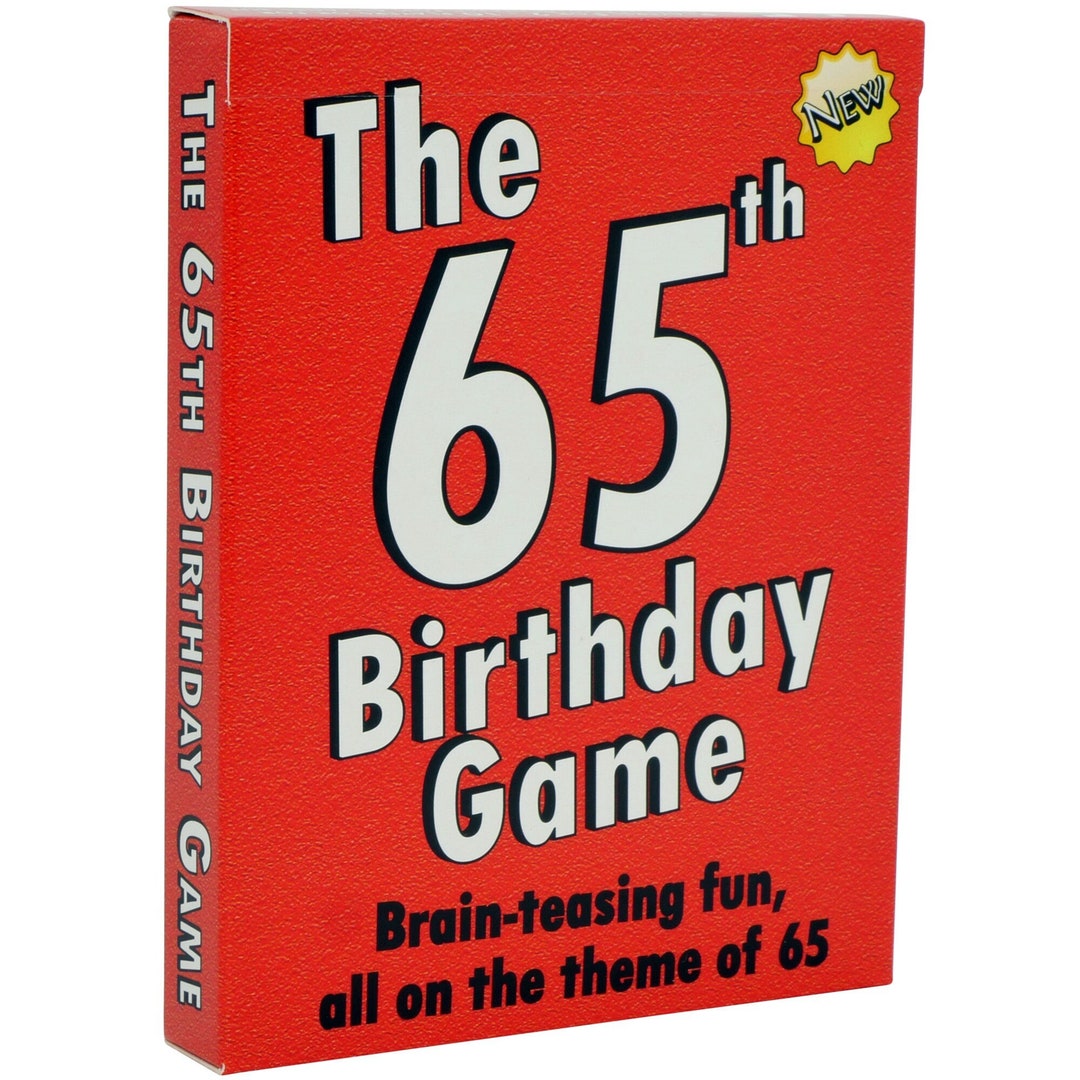 The 65th Birthday Card Game A 65th Birthday Gift For Men Or Women