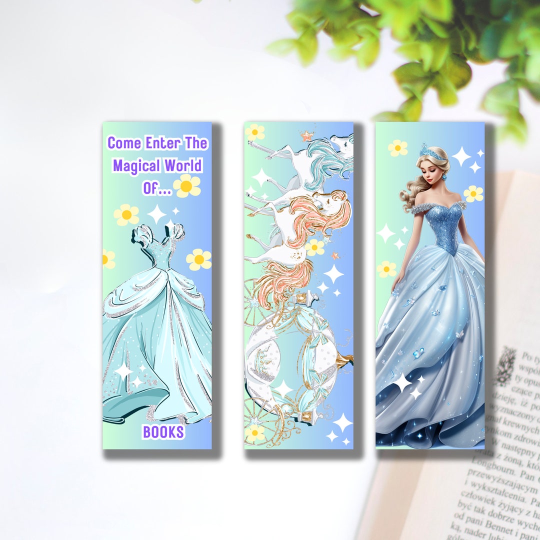 Cinderella Custom Bookmark Png, Princess Book Accessories, Bookworm ...