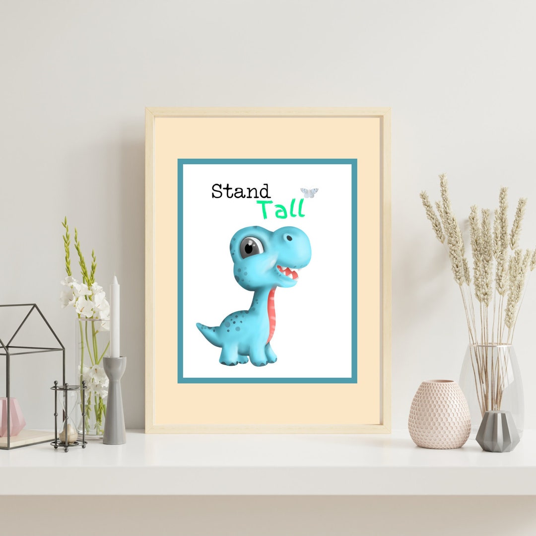 Dinosaur Preppy Room Decor, Dino Playroom Wall Art and 1st Birthday ...