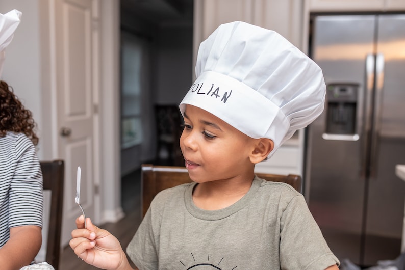Childrens Personalised Chef Hat - Little Helper Baking Gift - Kids ...