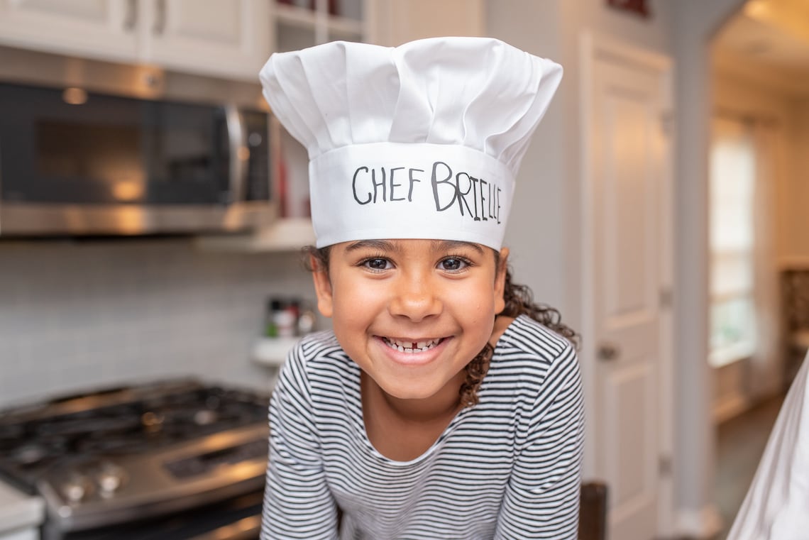 Childrens Personalised Chef Hat - Little Helper Baking Gift - Kids ...