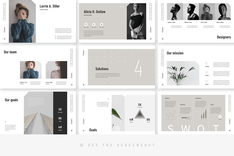 Creative Canva Minimal Business PowerPoint Presentation | Etsy