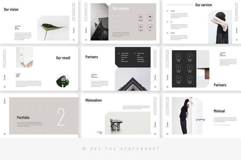 Creative Canva Minimal Business PowerPoint Presentation | Etsy