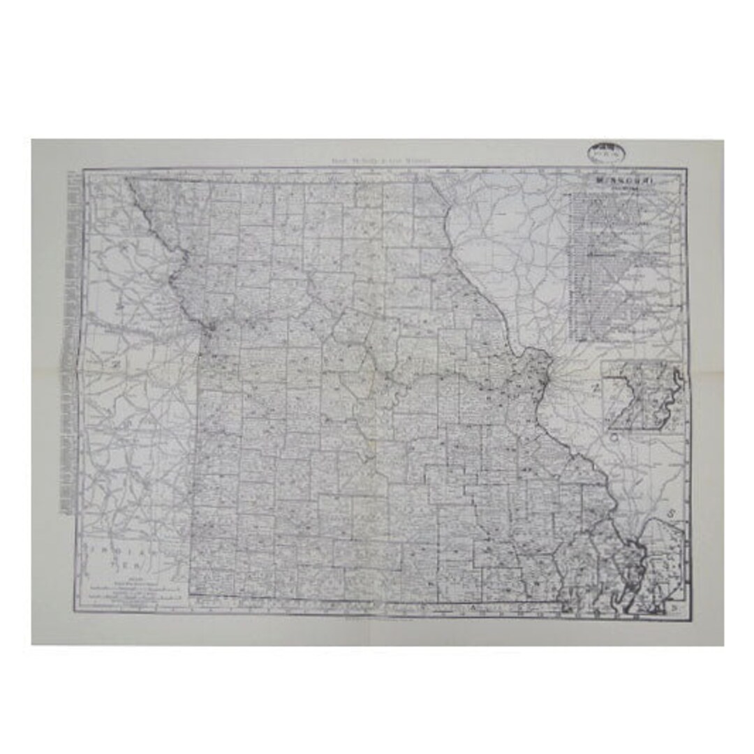 Vintage Missouri Railroad Map - Etsy