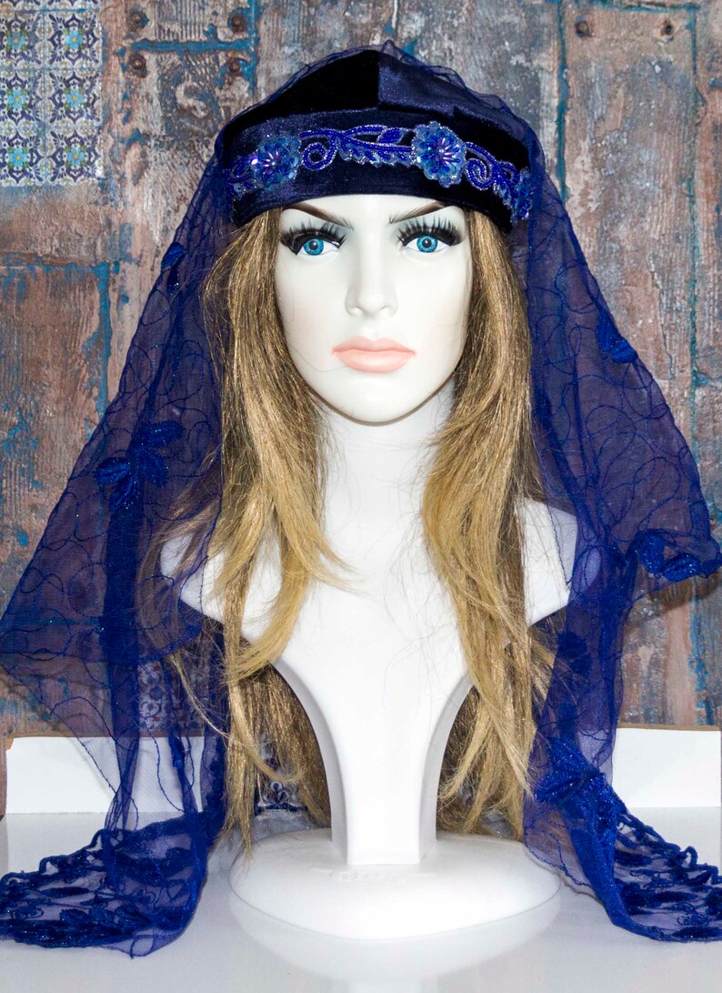 Turkish Ottoman times traditional and wedding blue hat | Etsy